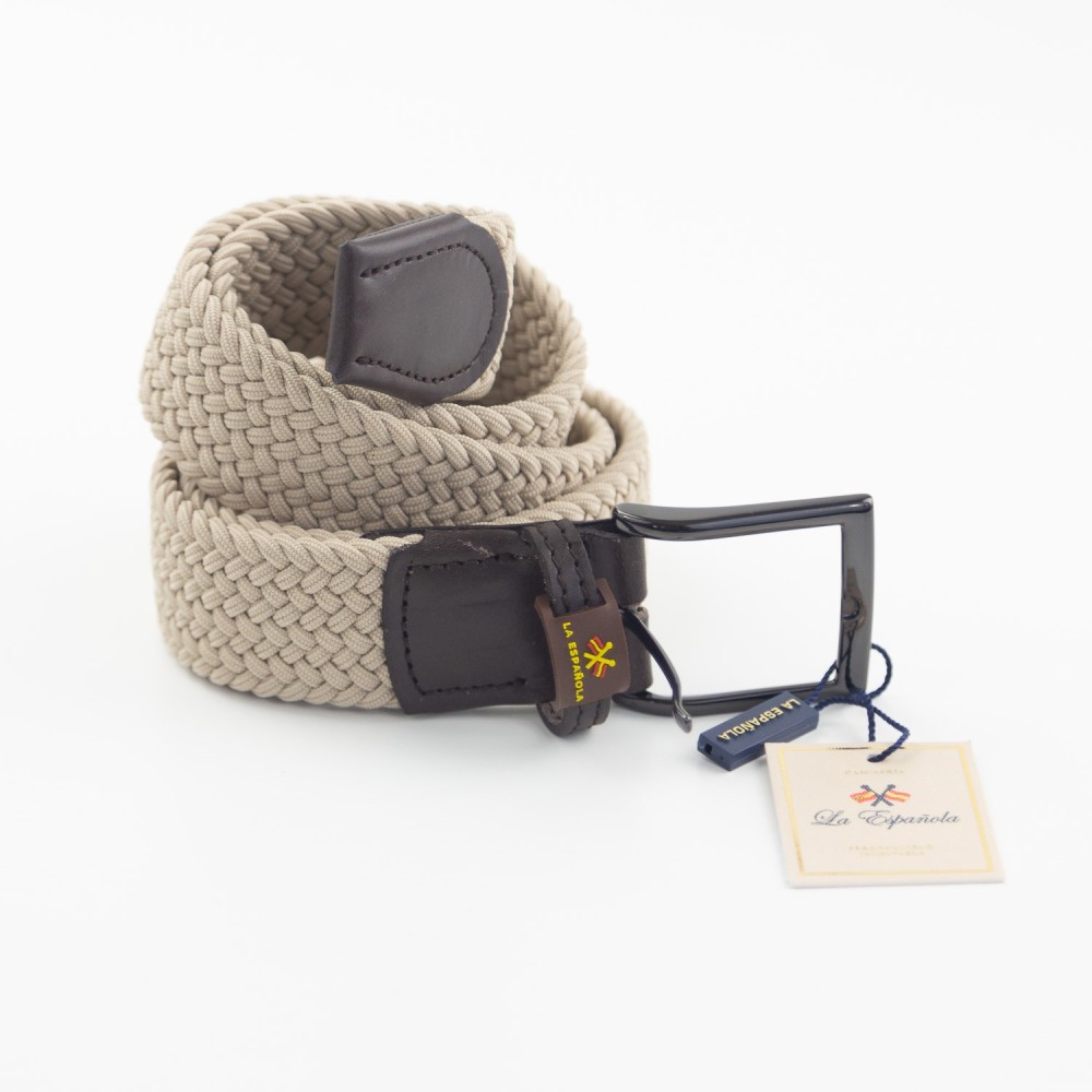 Cinturón La Española para hombre trenzado